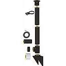 Væghængt skorsten 2,3 + 0,5 meter skorsten til gennemføring gennem ...