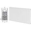 Purmo Compact C22 H=900 mm. Køb dobbeltpl. hvid radiator.